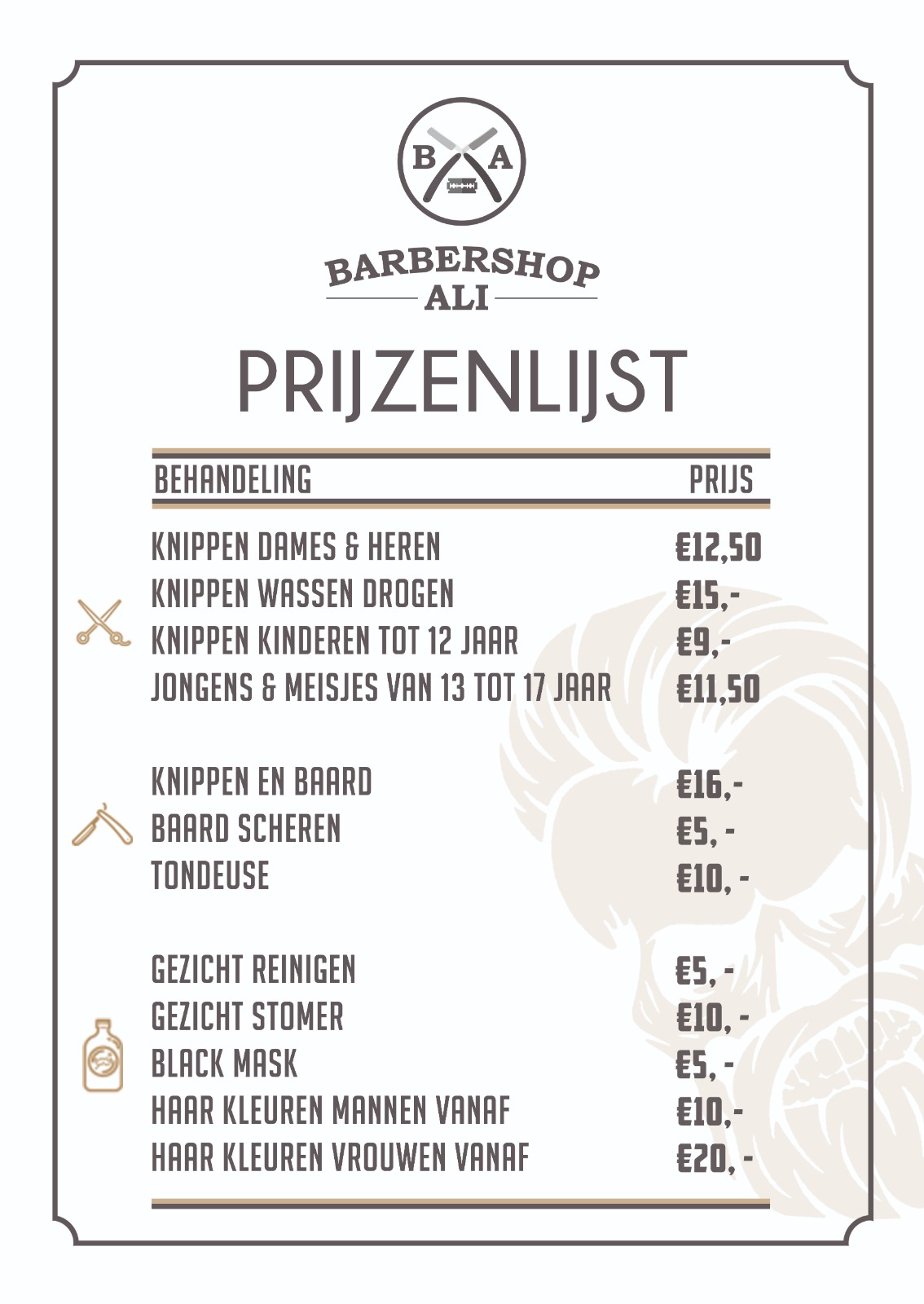 Barbershop Ali - Uw barbier en kapper van Leeuwarden on omstreken!